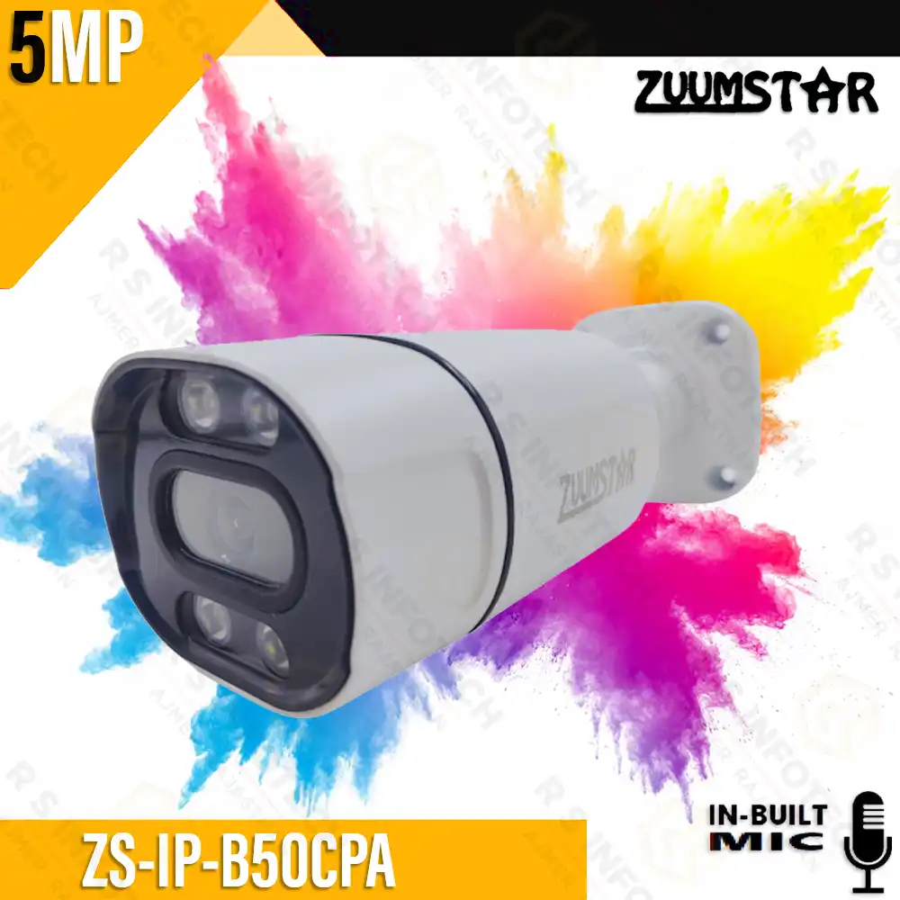 ZUUMSTAR ZS-IP-B50CPA 5MP IP BULLET CAMERA WITH COLOR NIGHT VISION & AUDIO